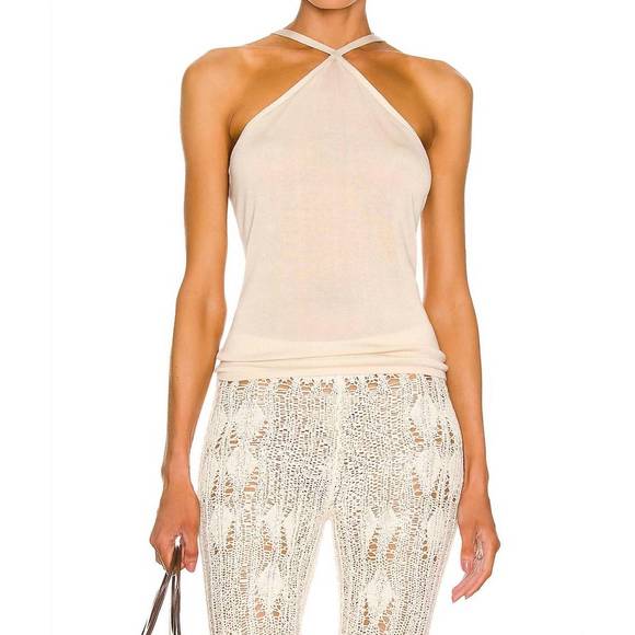 St. Agni | Tops | New St Agni Knit Halter Top In Ecru | Poshmark